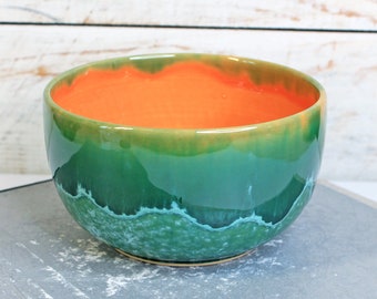 Green Ceramic Bowl | Etsy