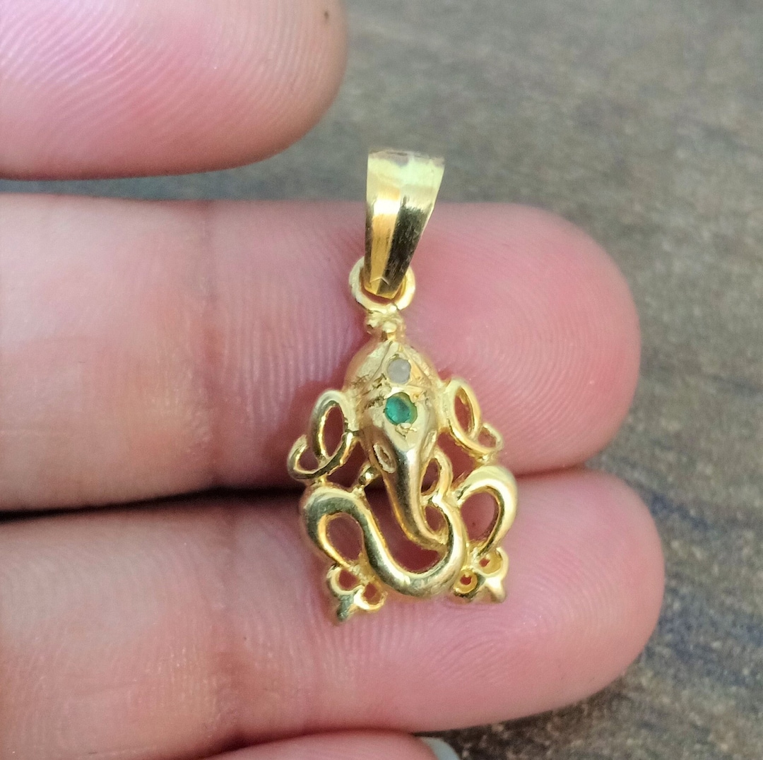 Ganesh Pendant Ruby Ganesh Locket, Unique Pendant, 925 Sterling Silver ...
