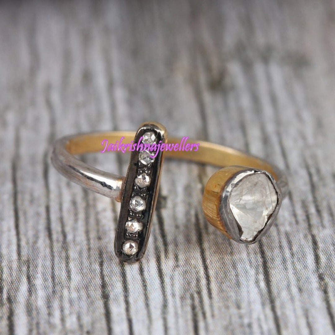 Polki Diamond Ring, Rose Cut Polki Ring, Handmade Jewelry Ring, Unique ...