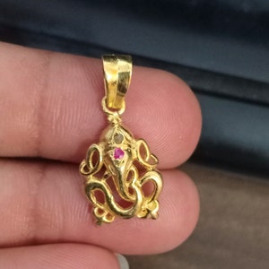 Ganesh Pendant Ruby Ganesh Locket, Unique Pendant, 925 Sterling Silver ...