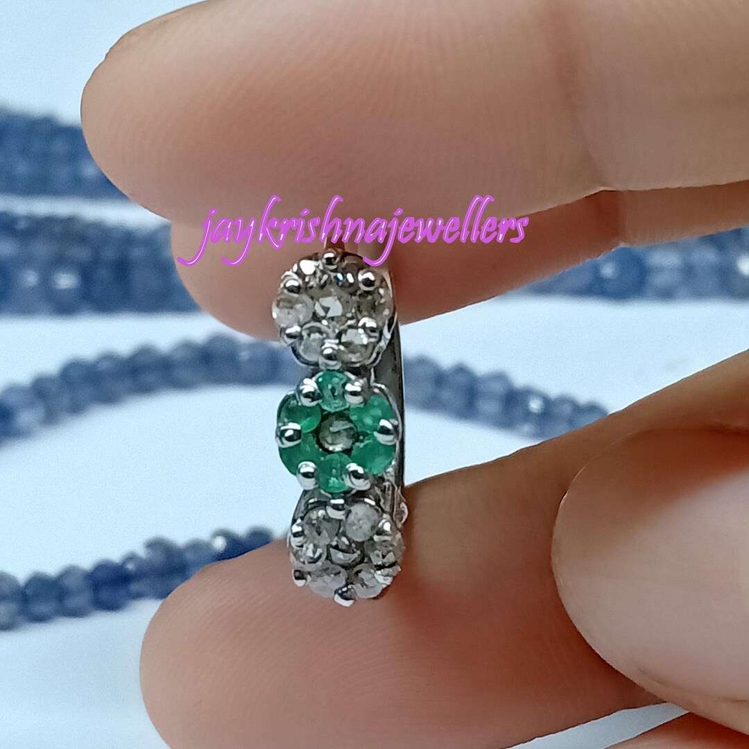 Rose Cut Diamond Ring, Genius Emerald Gemstone Ring, Handmade Jewelry ...