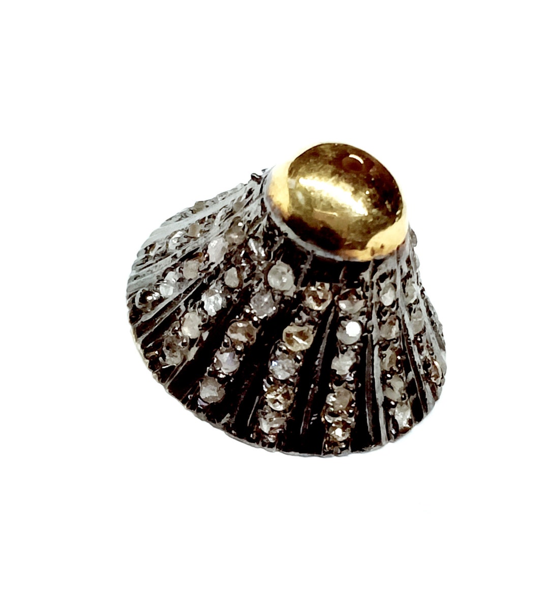 Pave Diamond Cube Beads, 925 Sterling Silver Amazing Bead, Uncut ...