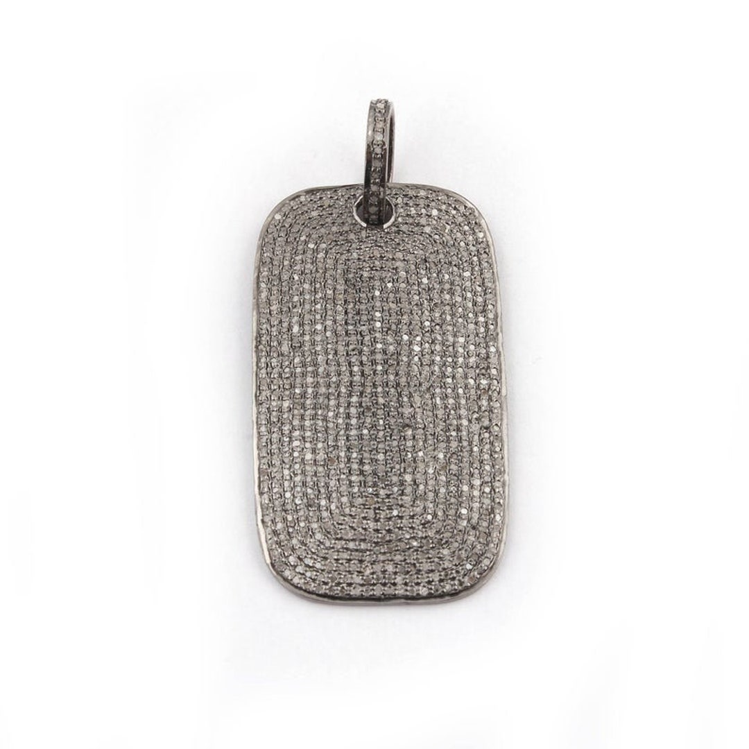 Pave Diamond Pendant, Amazing Uncut Diamond Pendant, Rose Cut Diamond ...