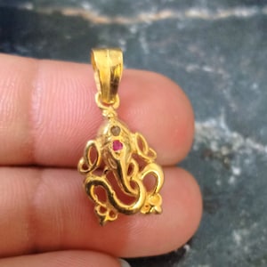 Ganesh Pendant Ruby Ganesh Locket, Unique Pendant, 925 Sterling Silver ...