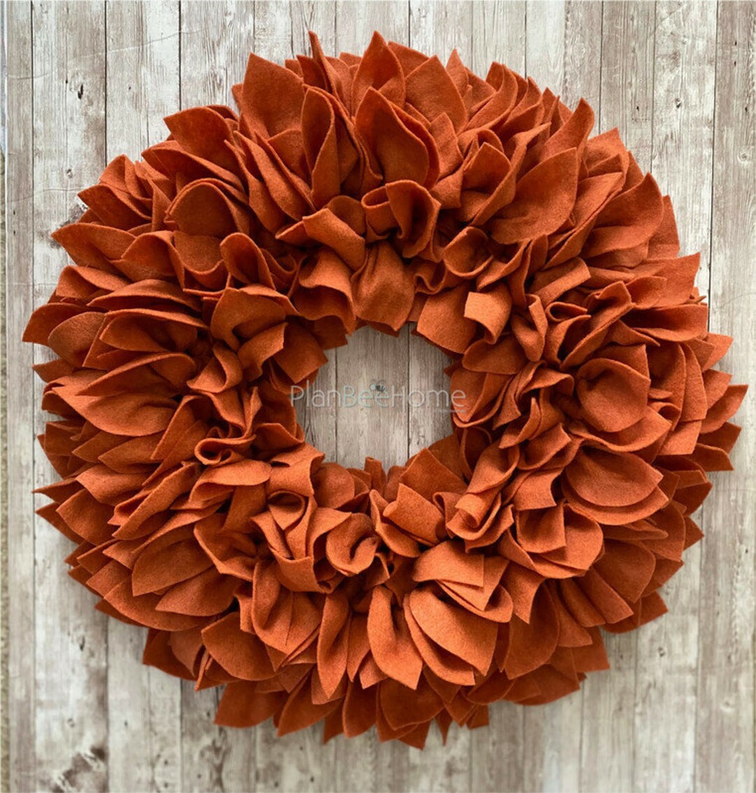 Pumpkin Spice FELT Fall Wreath - Outdoor/indoor - Etsy