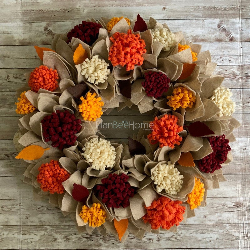 Fall Felt Flower - Etsy