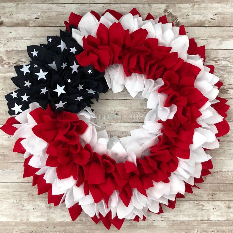 American Flag Wreath - Etsy