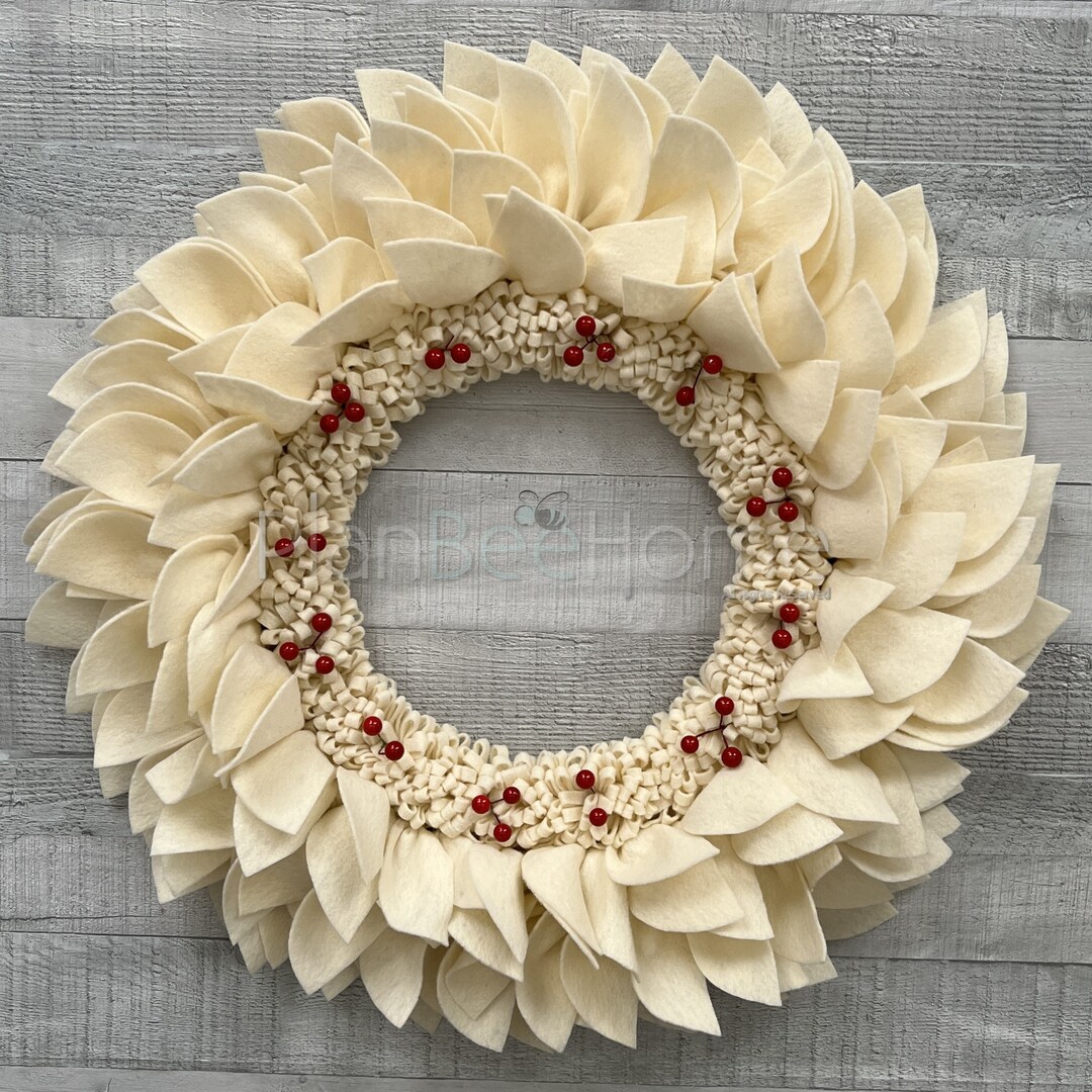 Boho Berries Wreath FELT- Outdoor/indoor - Etsy