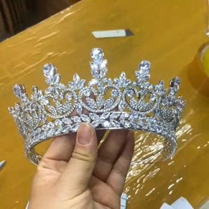 LEAH - Luxury Bridal Full Crown, Wedding Hair Accessories, Queen Full ...