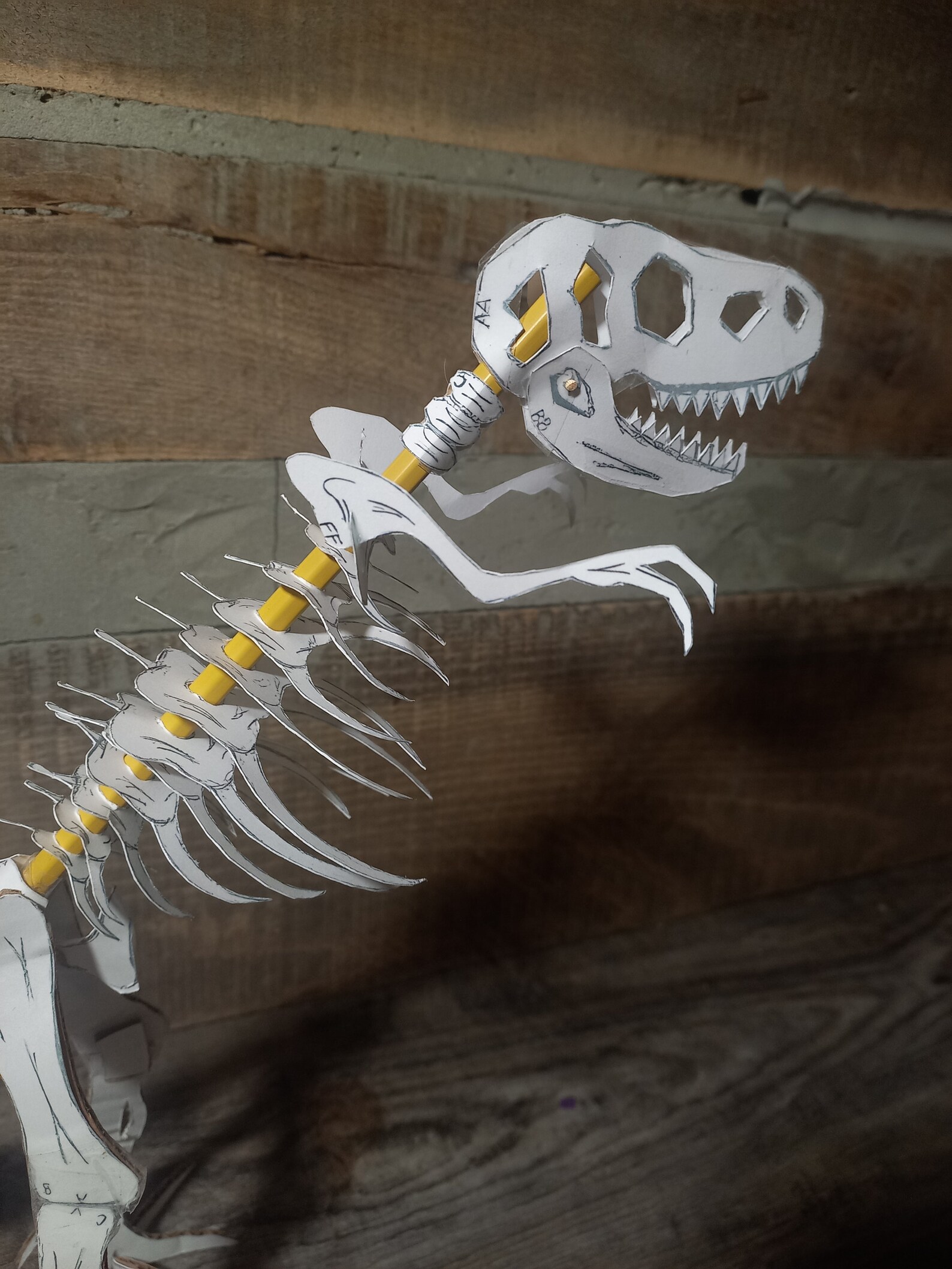 T-rex Skeleton Papercraft Template, Dinosaur Coloring Pages, Dinosaur ...