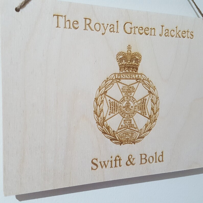 The Royal Green Jackets military RGJ Light Infantry A5 | Etsy UK