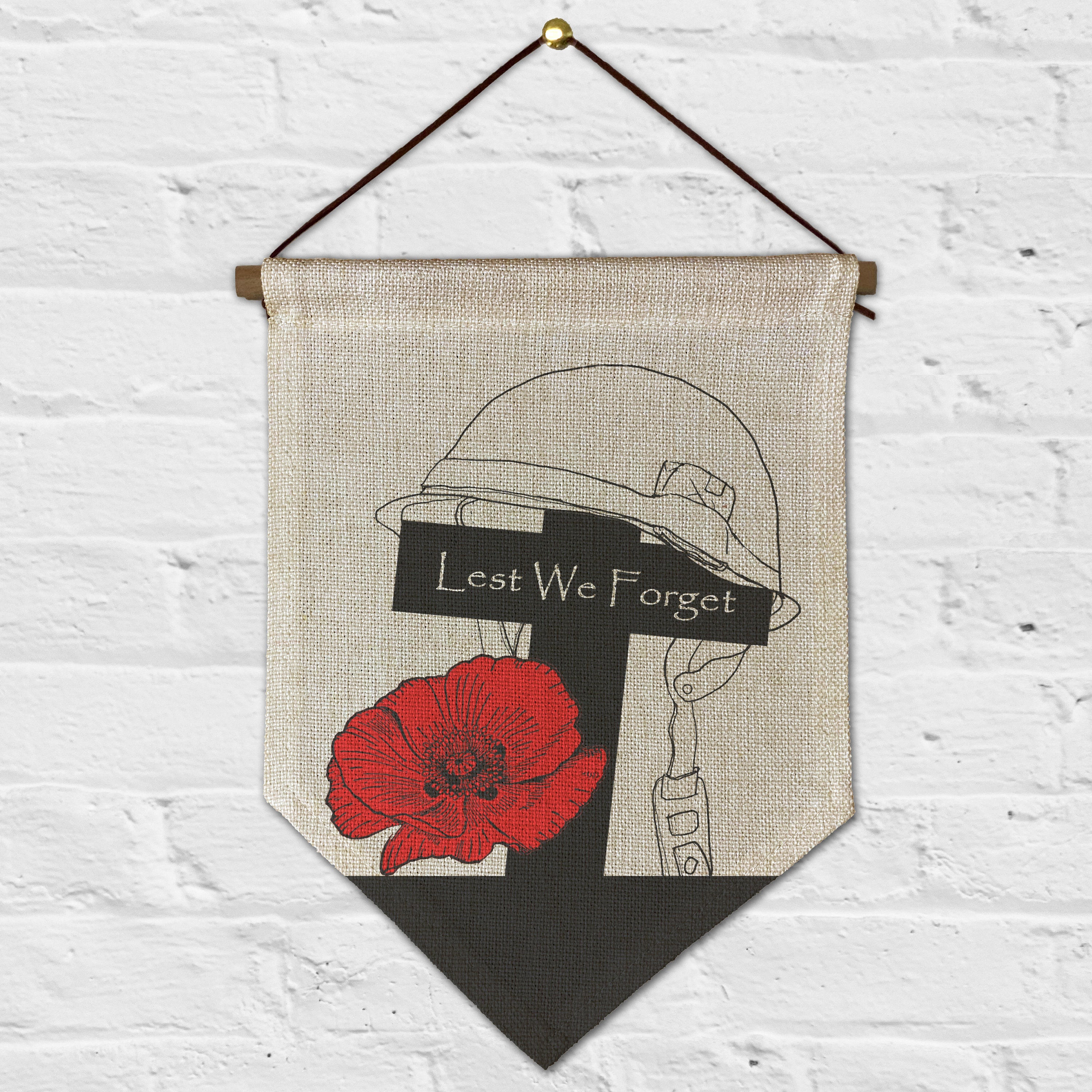 Lest We Forget Military Poppy Bunting Flag Flanders Field | Etsy