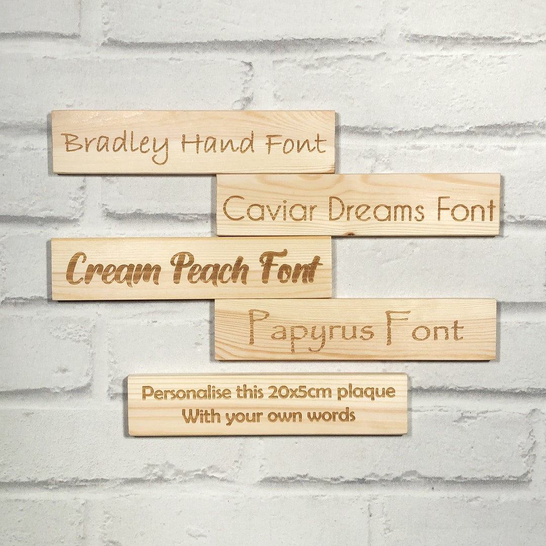 Personalized Pine Wood Sign: Laser Engraved Name Plaque - Etsy UK