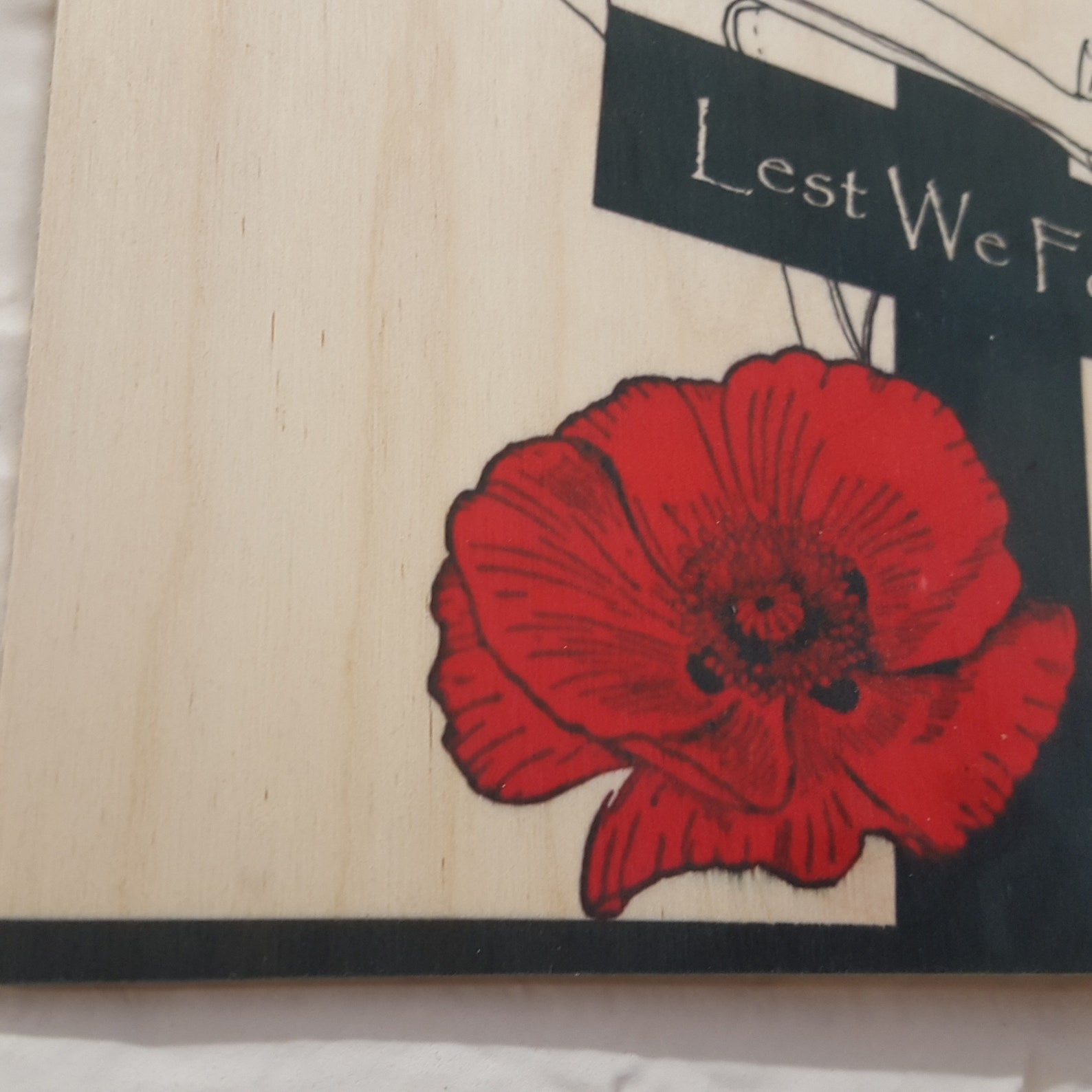 Military Poppy Remembrance Flanders Field Wall Plaque Sign Memorial ...