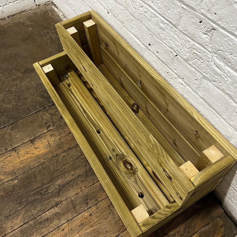 Large Stepped Garden Wooden Decking Patio Planter Trough Herb Garden ...
