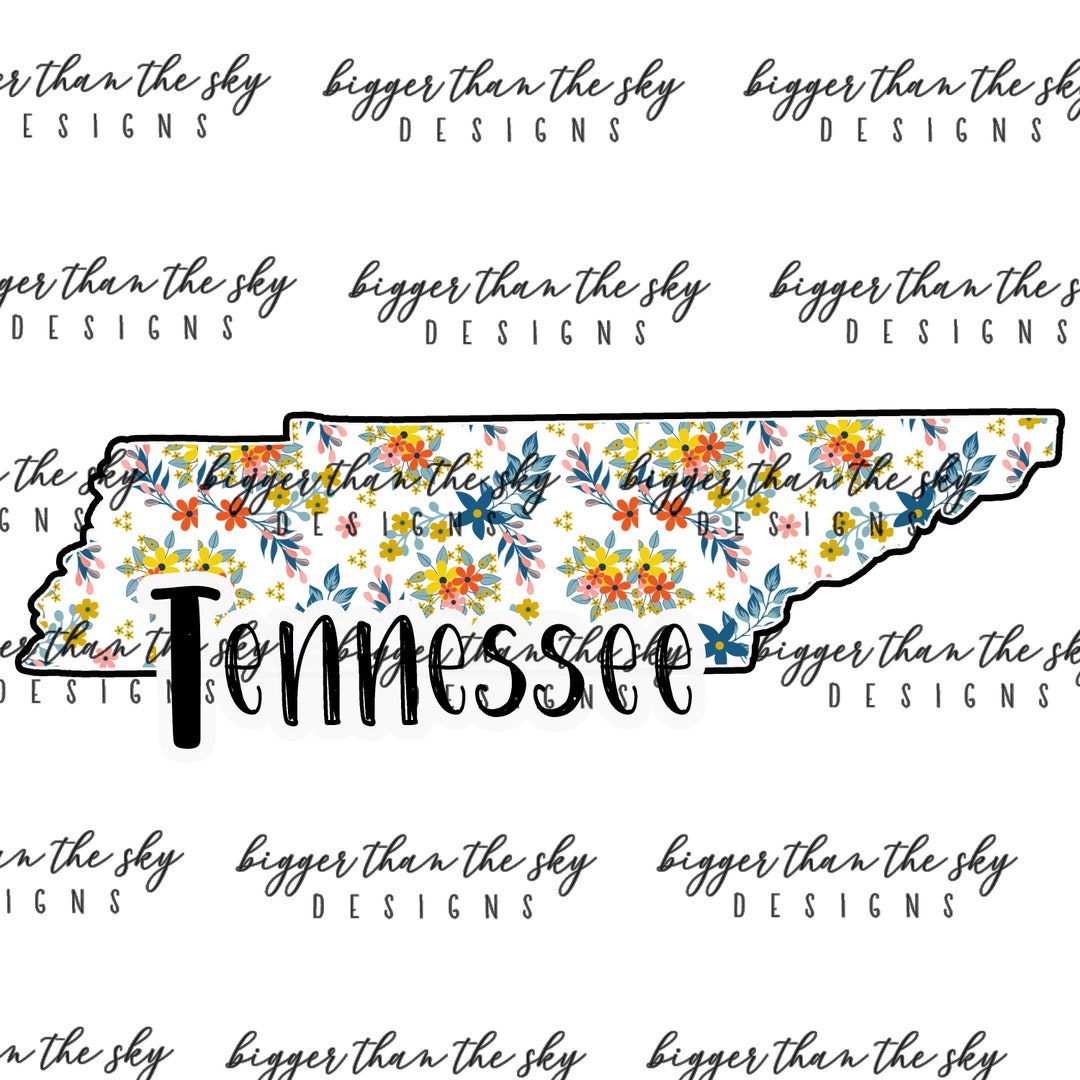 Tennessee State Floral Pattern PNG Sublimation Download - Etsy