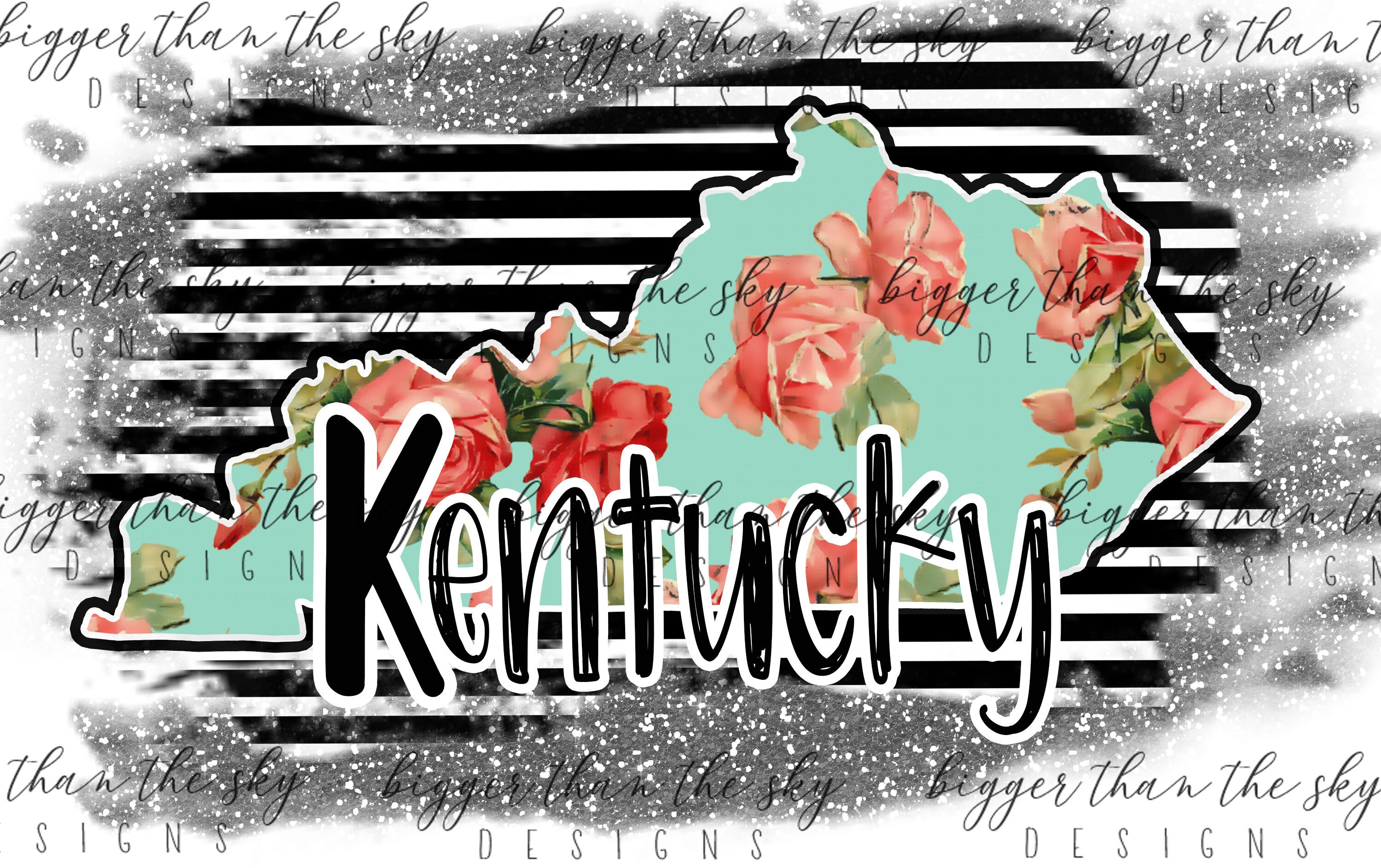 Kentucky floral pattern PNG sublimation digital download | Etsy