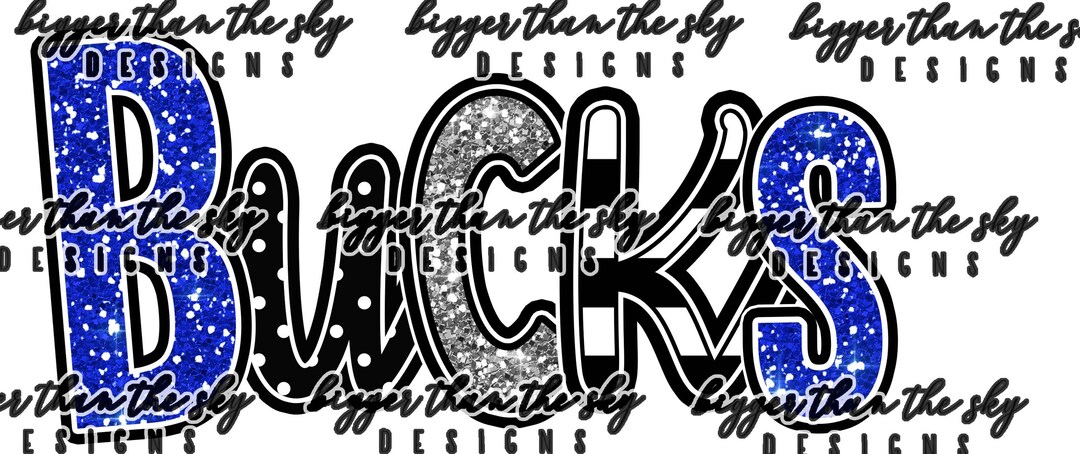 Bucks Blue Silver Sublimation PNG Digital Download - Etsy