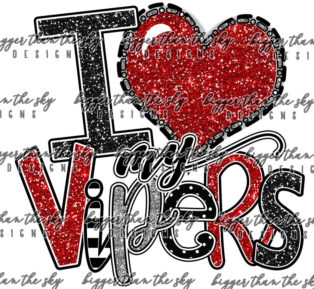 I Love My Vipers Red Black Sublimation PNG Digital Download - Etsy