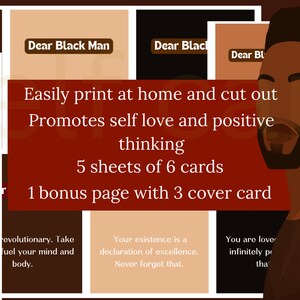 Dear Black Man Affirmation Cards Self Love Gifts for Men Black Men ...