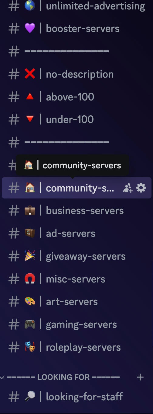 Discord Advertising Server Template - Etsy