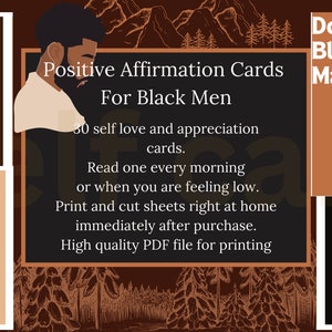 Dear Black Man Affirmation Cards Self Love Gifts for Men Black Men ...