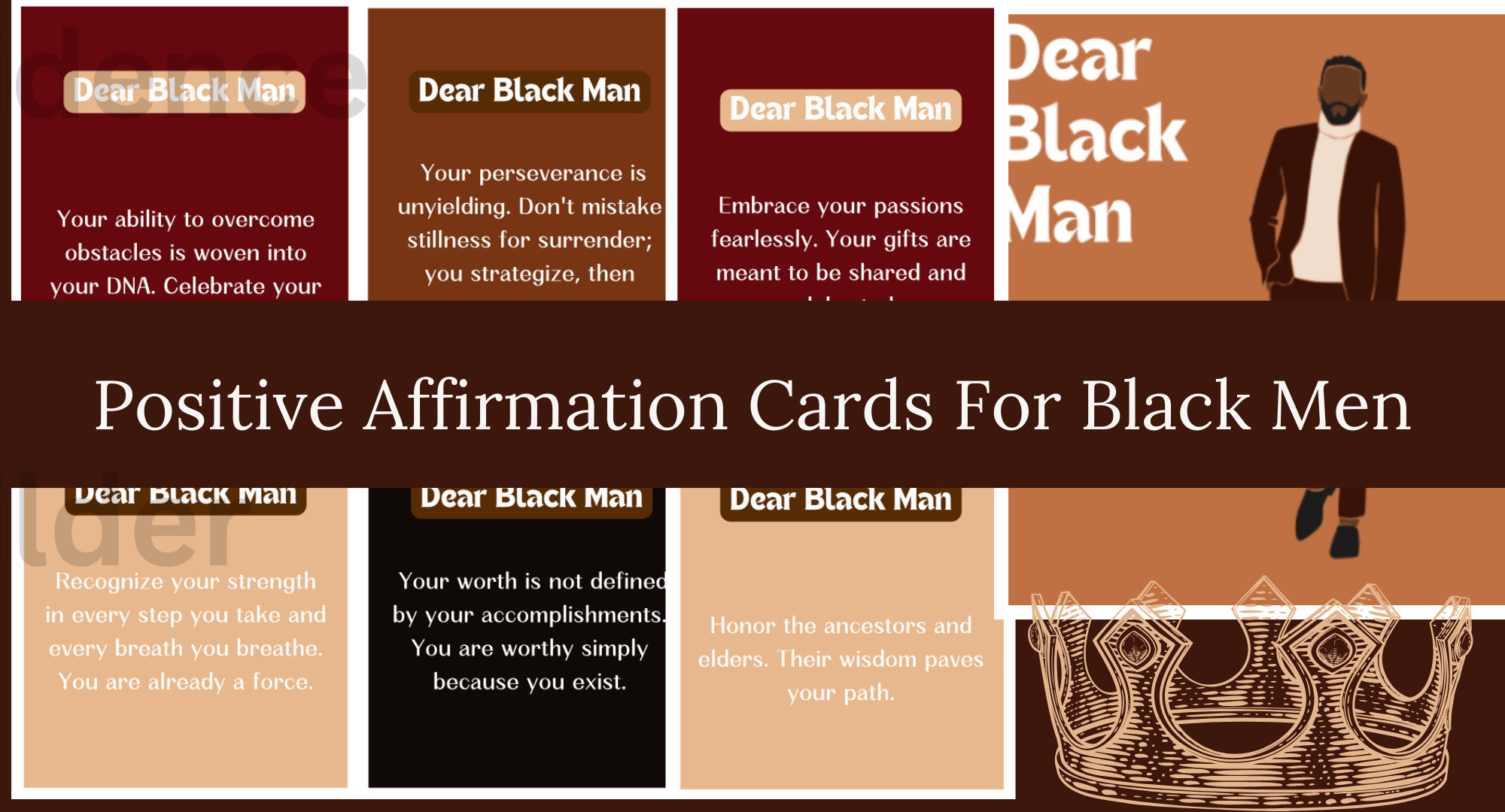 Dear Black Man Affirmation Cards Self Love Gifts for Men Black Men ...