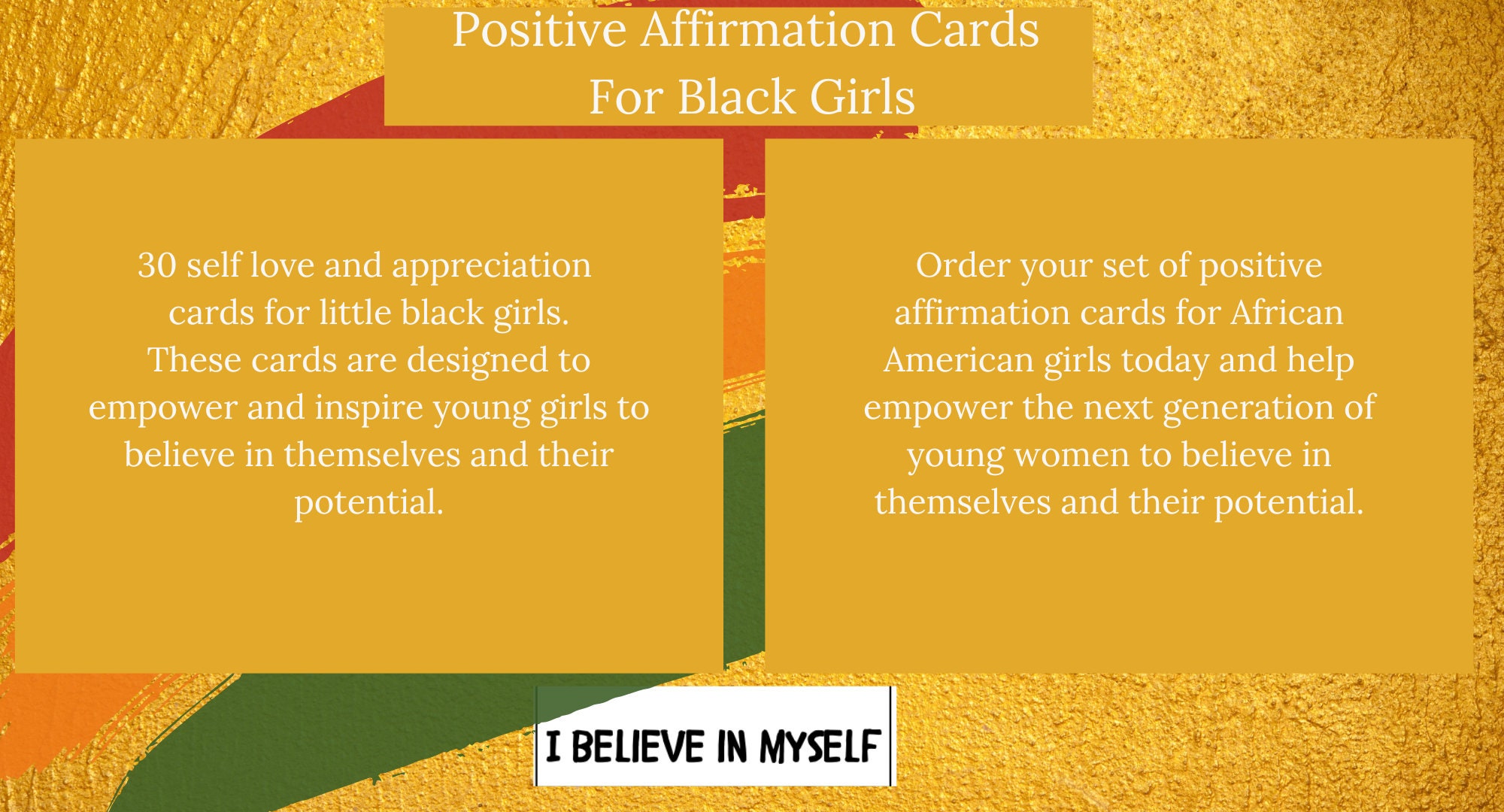 Positive Affirmation Cards for Little Black Girls - Printable Card Set ...