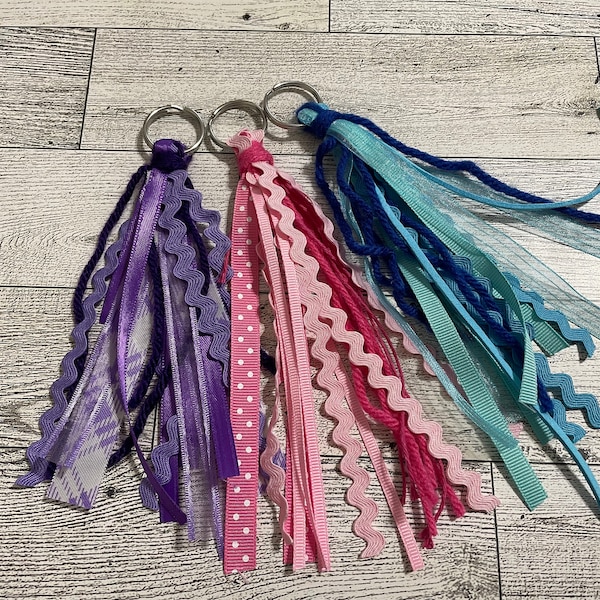 Ribbon Keychain - Etsy