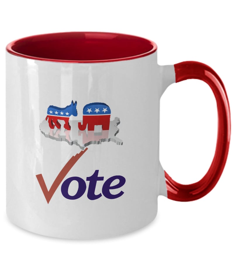 Election 2020 Political Coffee Mug Vote Democrat/Republican | Etsy