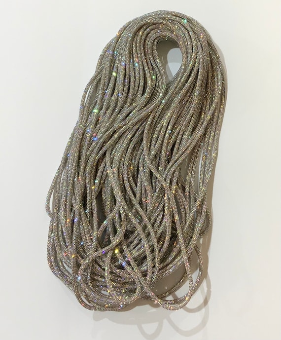 Rope Rhinestone trim Crystal Cord ribbon rhinestone chain | Etsy