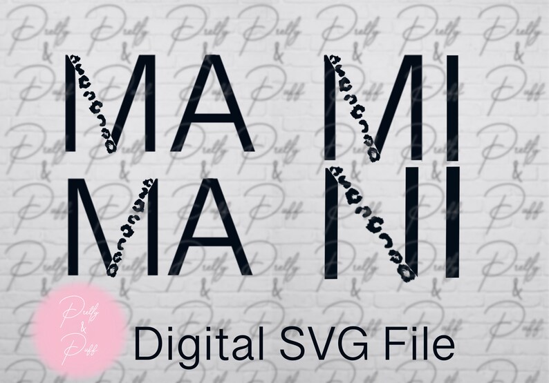 Leopard Mama Mini SVG: Matching Mommy and Me Designs (digital Download ...