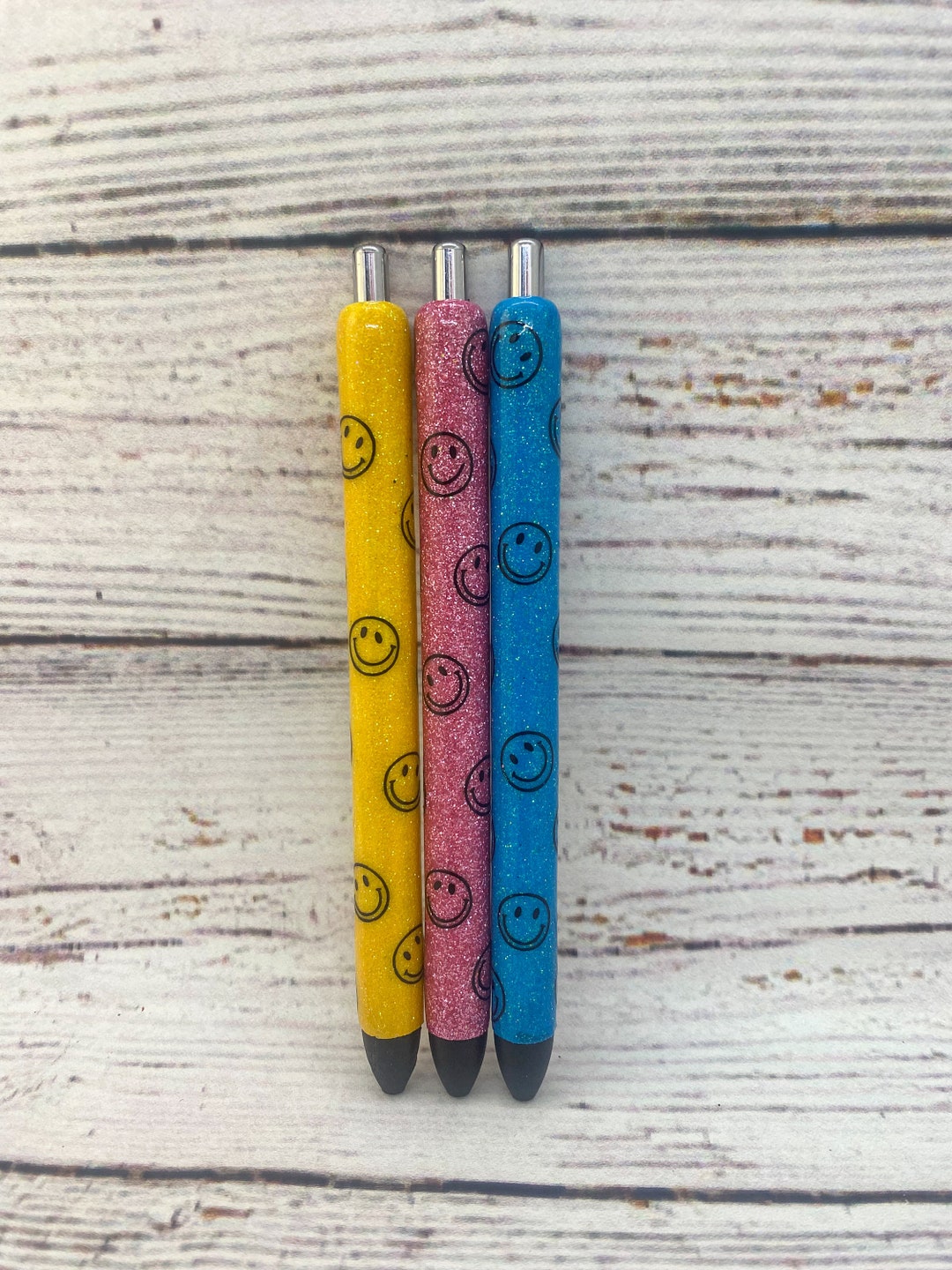 Smiley Face Pen | Glitter Pen | Smiley Face | - Etsy