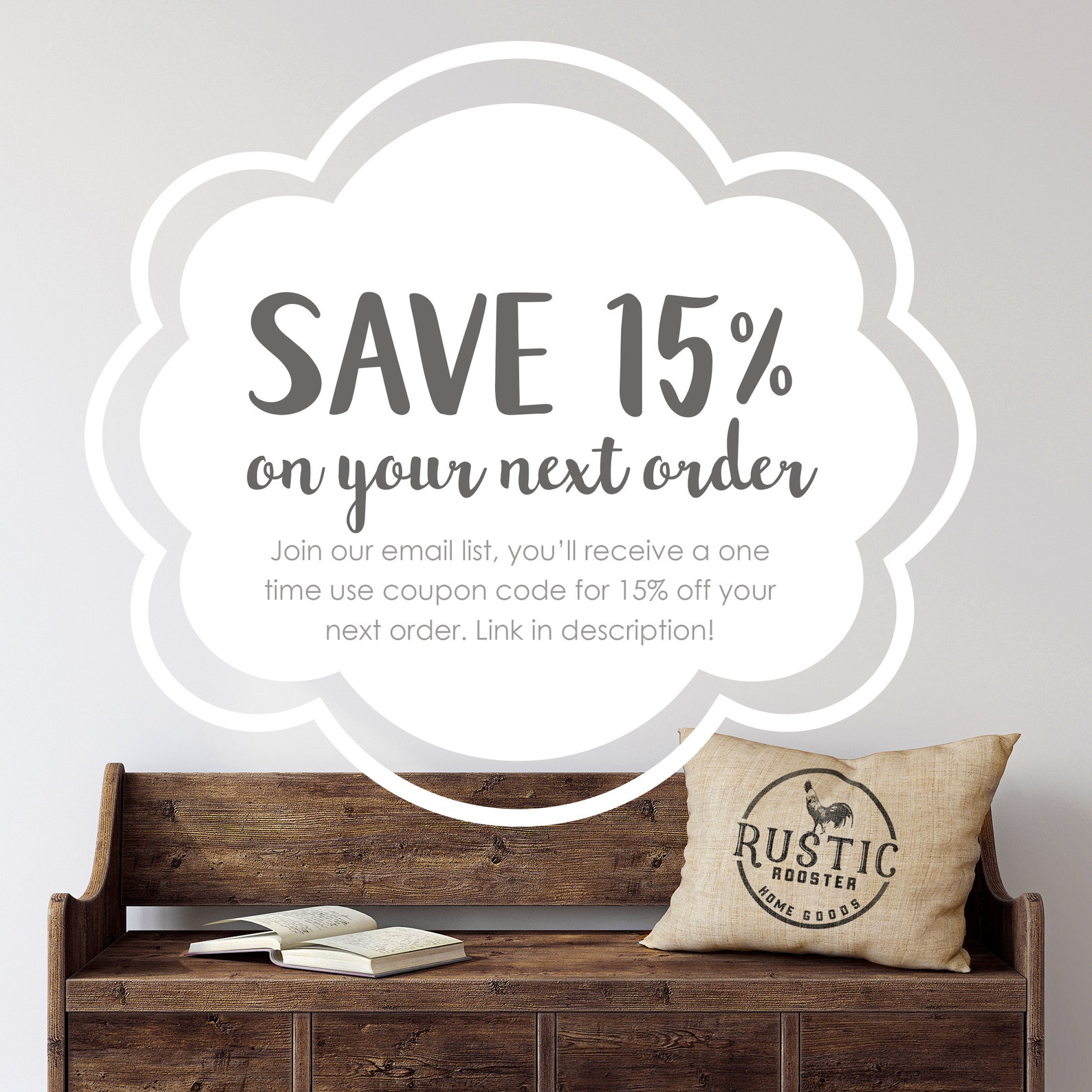 Grateful Heart Wooden Wall Sign. Rustic Farmhouse Style Wall Decor ...