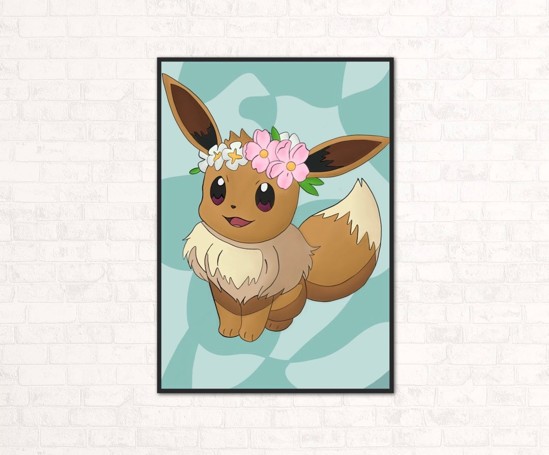 Pokémon Eevee Original Art Print - Etsy