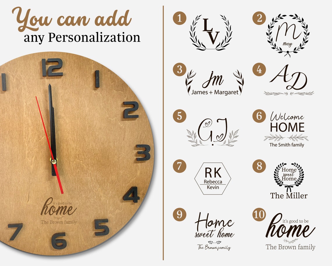 Cooking Wooden Clock Wall | Kitchen Themed Clock | Kitchen Wall Decor ...