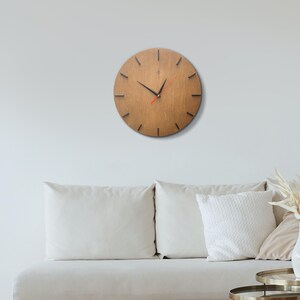 Simple Wooden Wall Clock,minimalist Brown Clock for Office or Home ...