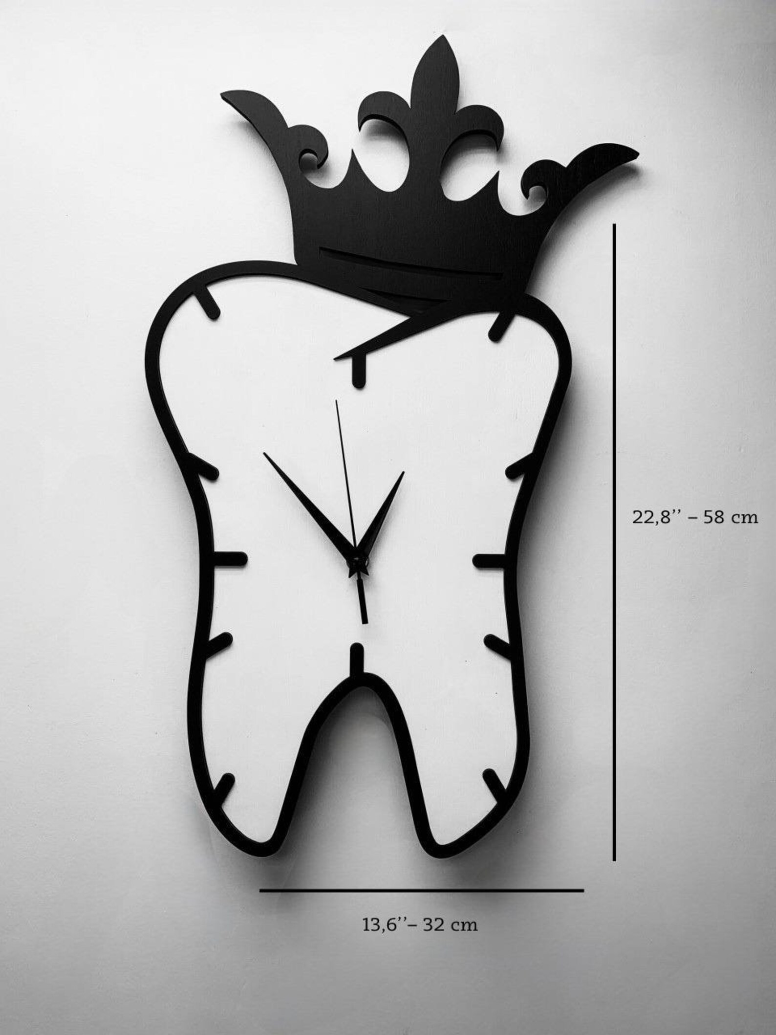 Personalized Dentist Gift: Wooden Tooth Clock With Crown - Etsy