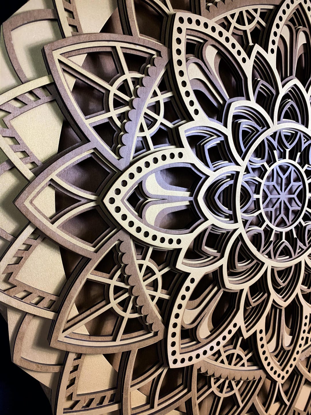 LED Mandala Wall Art: Color Changing RGB Lighting, Boho Decor - Etsy