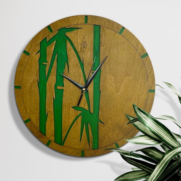 Bamboo Clock - Etsy