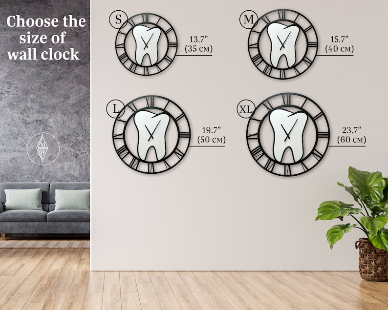 Personalized Wooden Tooth Clock: Dentist Office Decor - Etsy