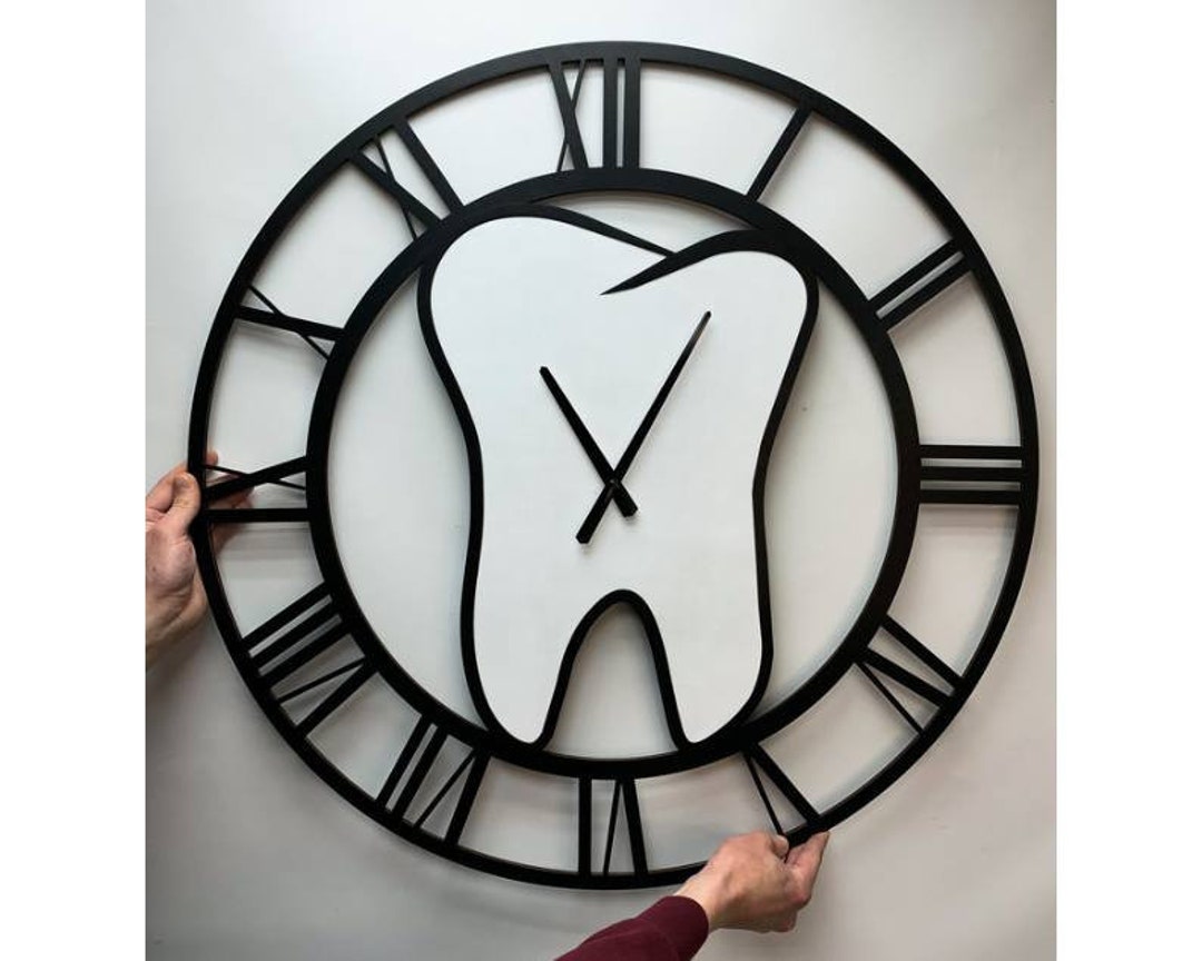 Personalized Wooden Tooth Clock: Dentist Office Decor - Etsy