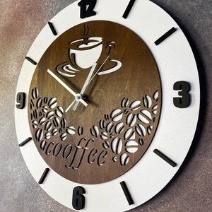 Personalized Coffee Bar Clock: Wooden Cafe Wall Decor - Etsy
