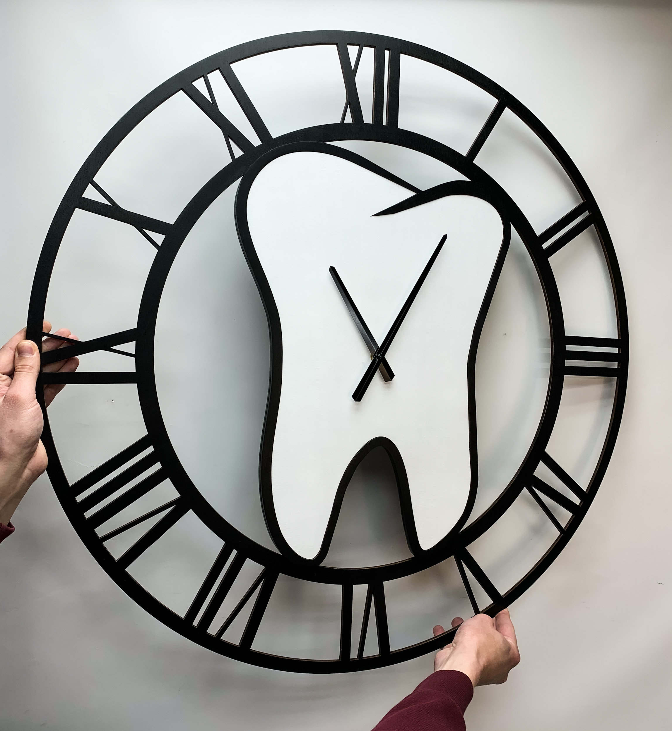 Personalized Wooden Tooth Clock: Dentist Office Decor - Etsy