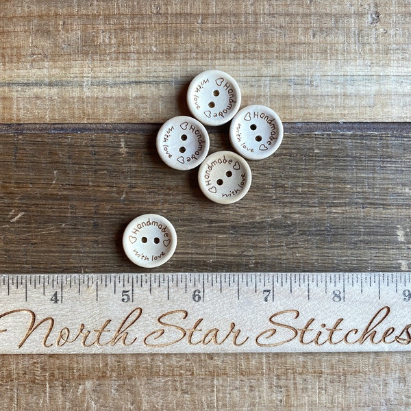 Small Wood Buttons - Etsy