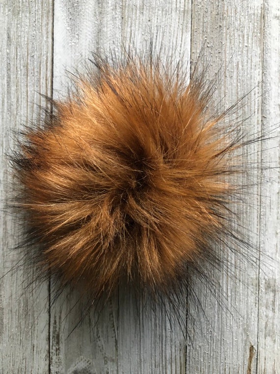 Foxy Faux Fur Pom Pom Golden Fox Long Pile Faux Fur Hat - Etsy