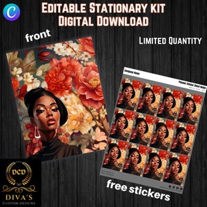 Printable African-american Inspired Stationery3 Perfect for Self ...