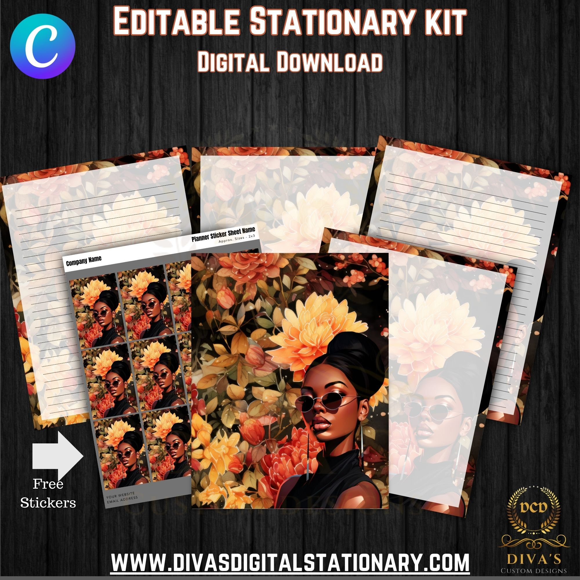 Printable African-american Inspired Stationery2 - Perfect for Self ...