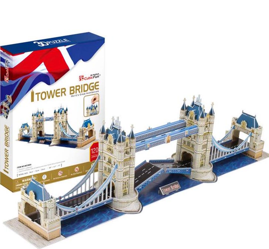The Tower Bridge Jigsaw Model Kit Cubicfun 3d Puzzles for Adult 760mm X ...