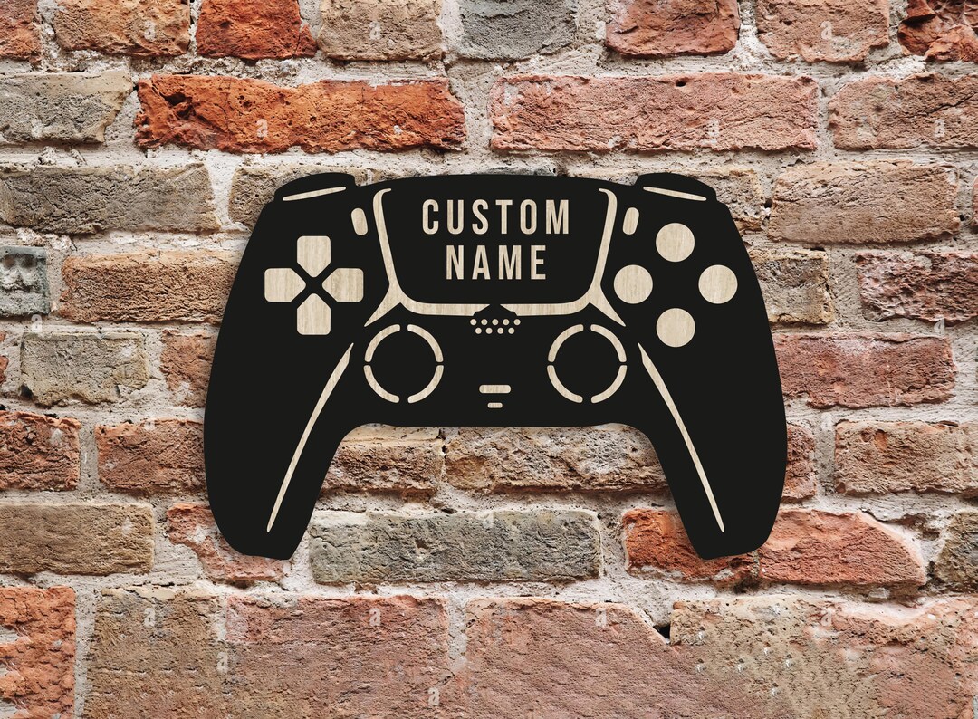 Custom PS5 Console Wooden Wall Art Personalized Gamer Name Decor ...
